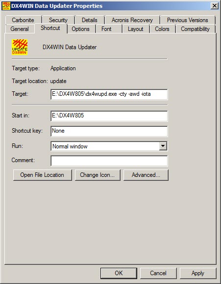 DX4WIN Data Updater